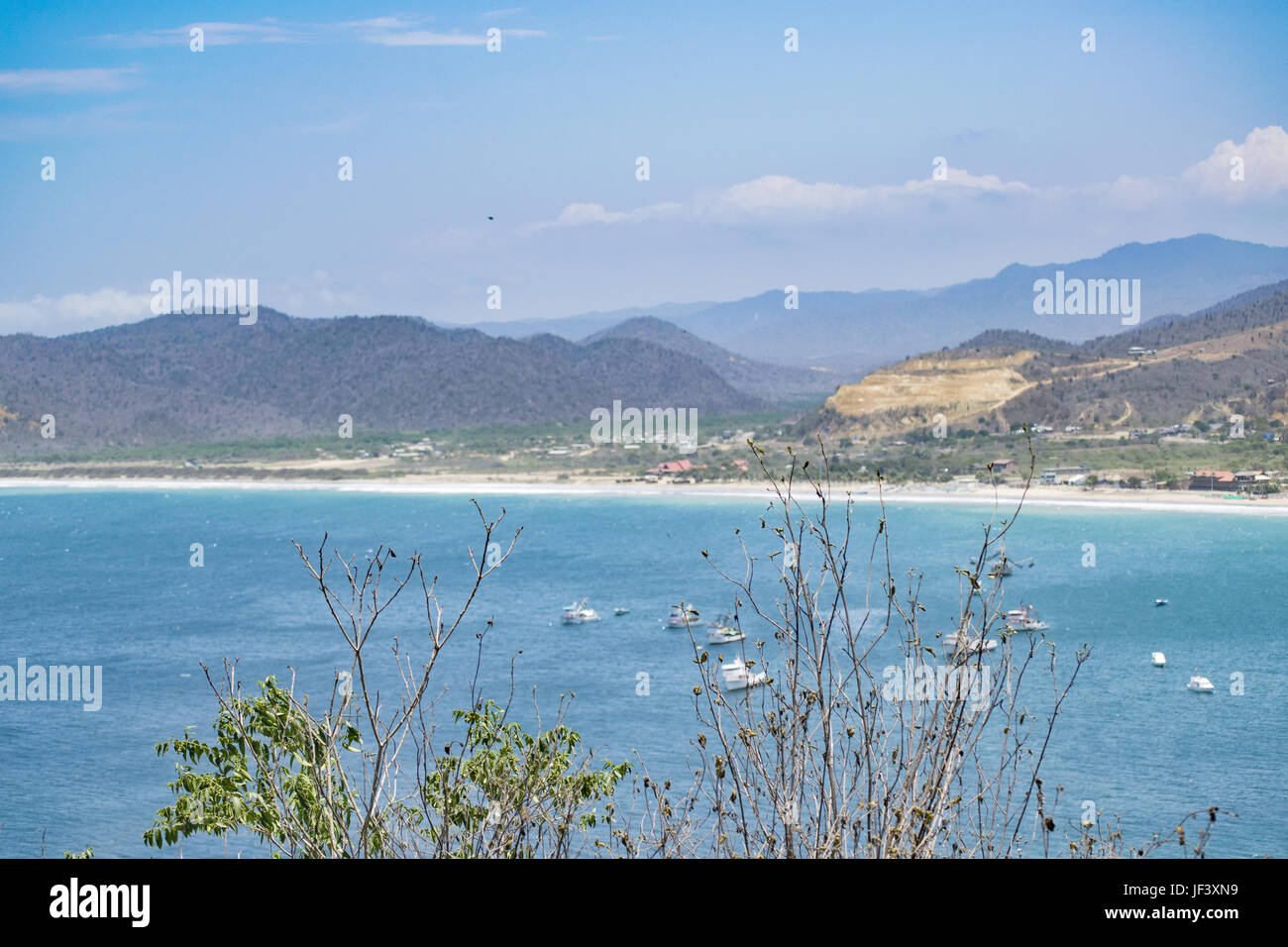 Aerial View Puerto Lopez Ecuador Stock Photo - Alamy