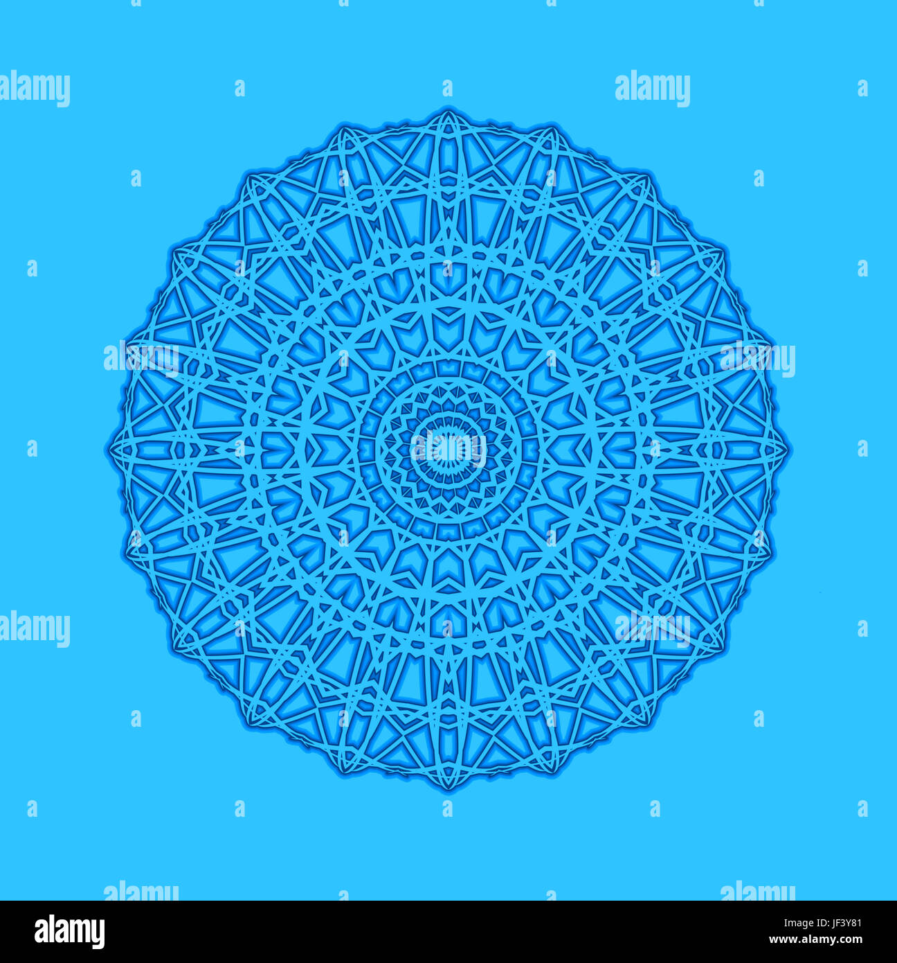 Blue background with abstract round pattern Stock Photo - Alamy