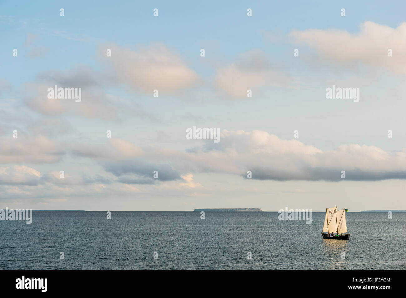 Sailing boat on sea Stock Photo - Alamy