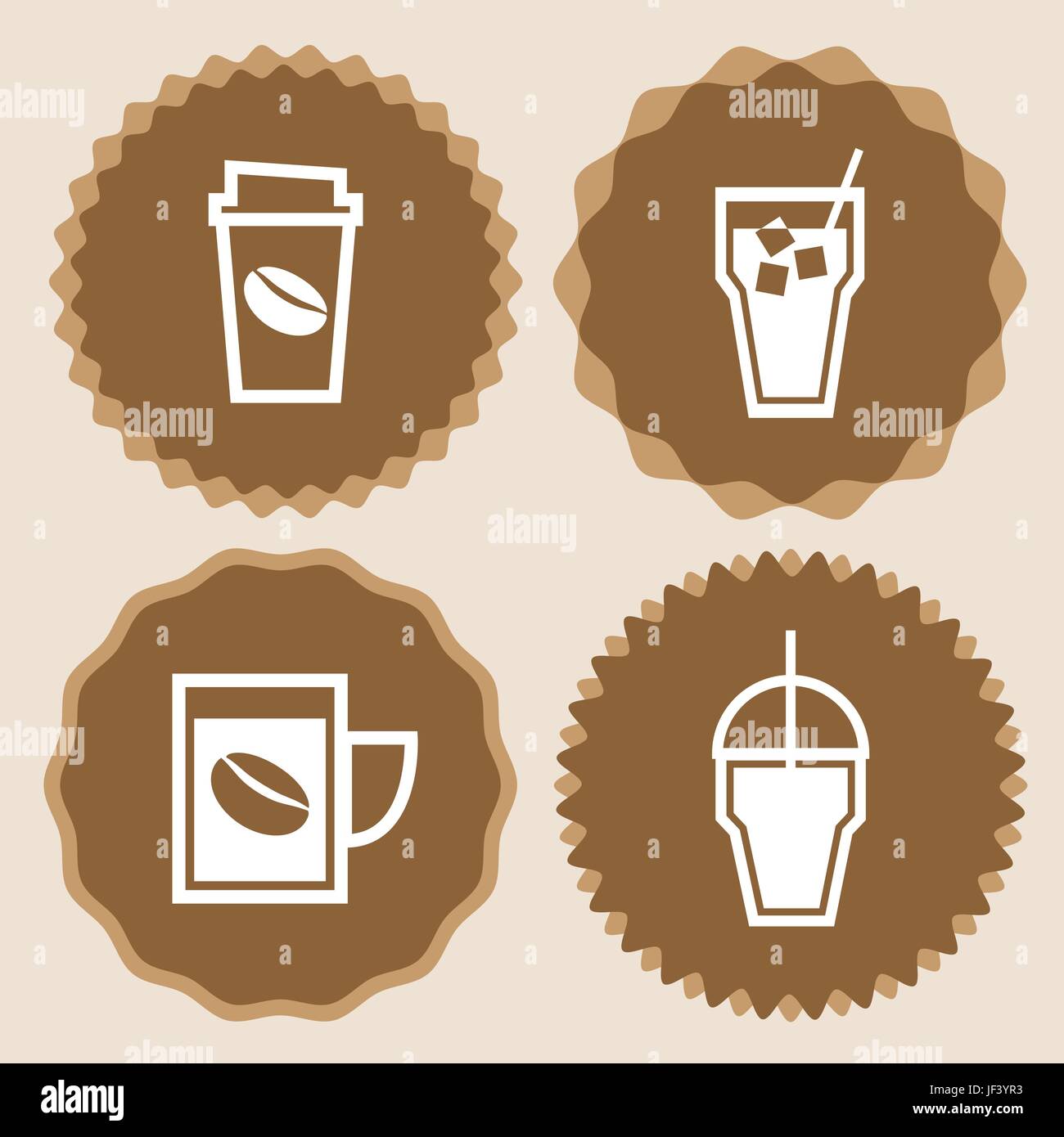 Glass espresso cup from above Stock Vector Images - Alamy