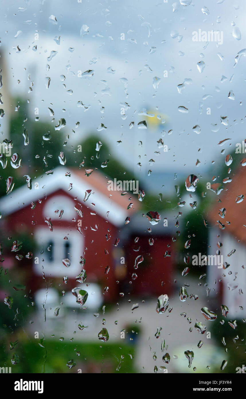 Raindrops on window Stock Photo - Alamy