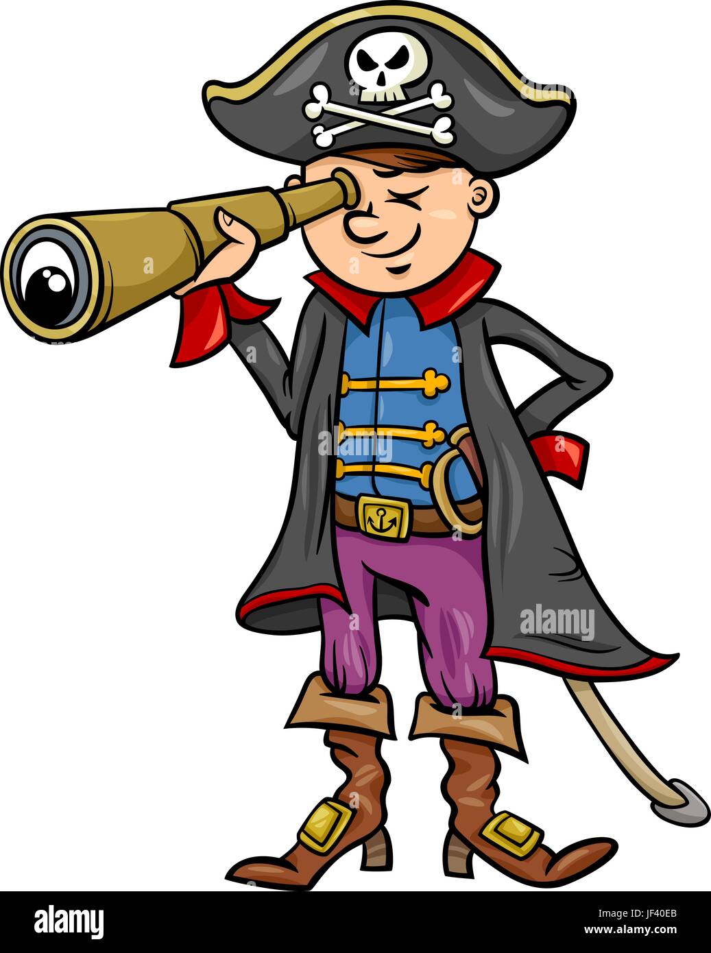 Pirate captain boy cartoon Stock Vector Images - Alamy