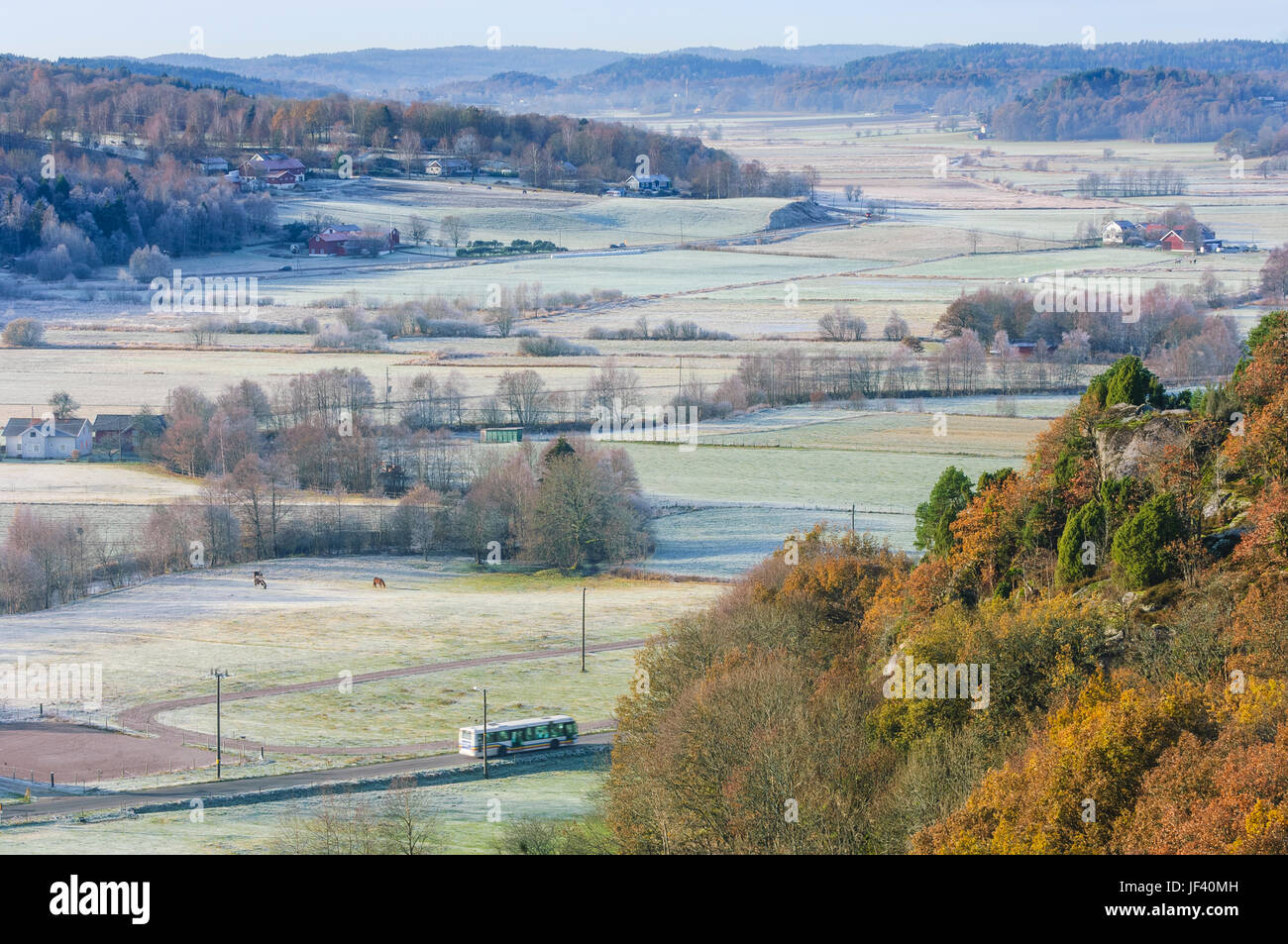 Landscape with country road Stock Photo - Alamy