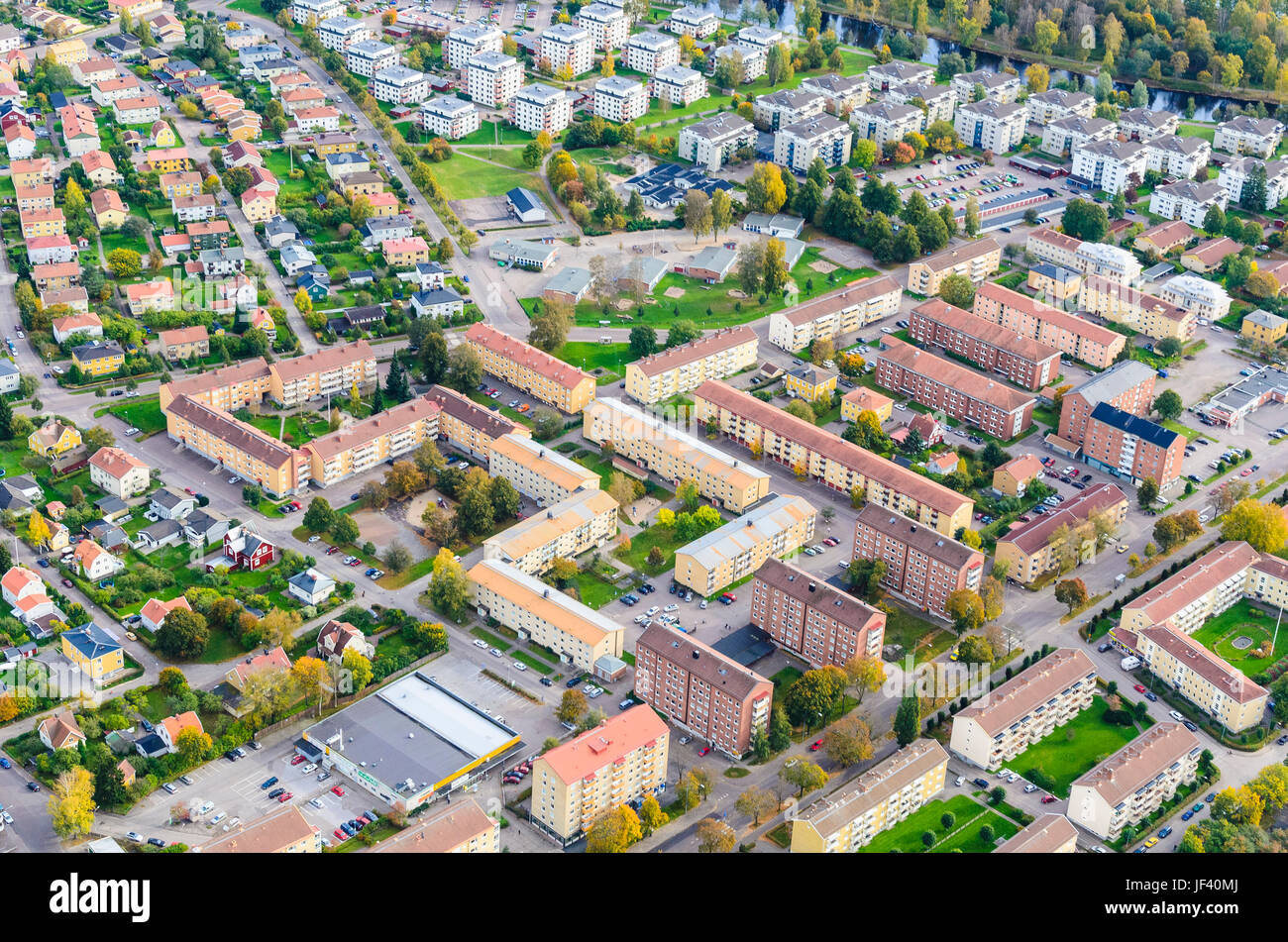 Aerial view of buildings Stock Photo - Alamy