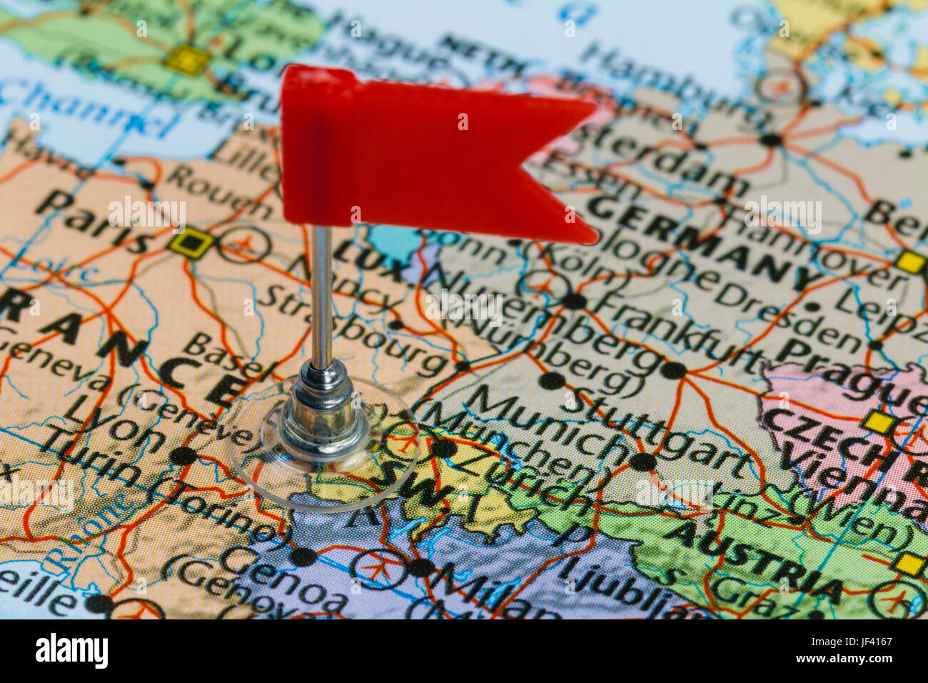 Map Of Switzerland In Europe High Resolution Stock Photography and ...