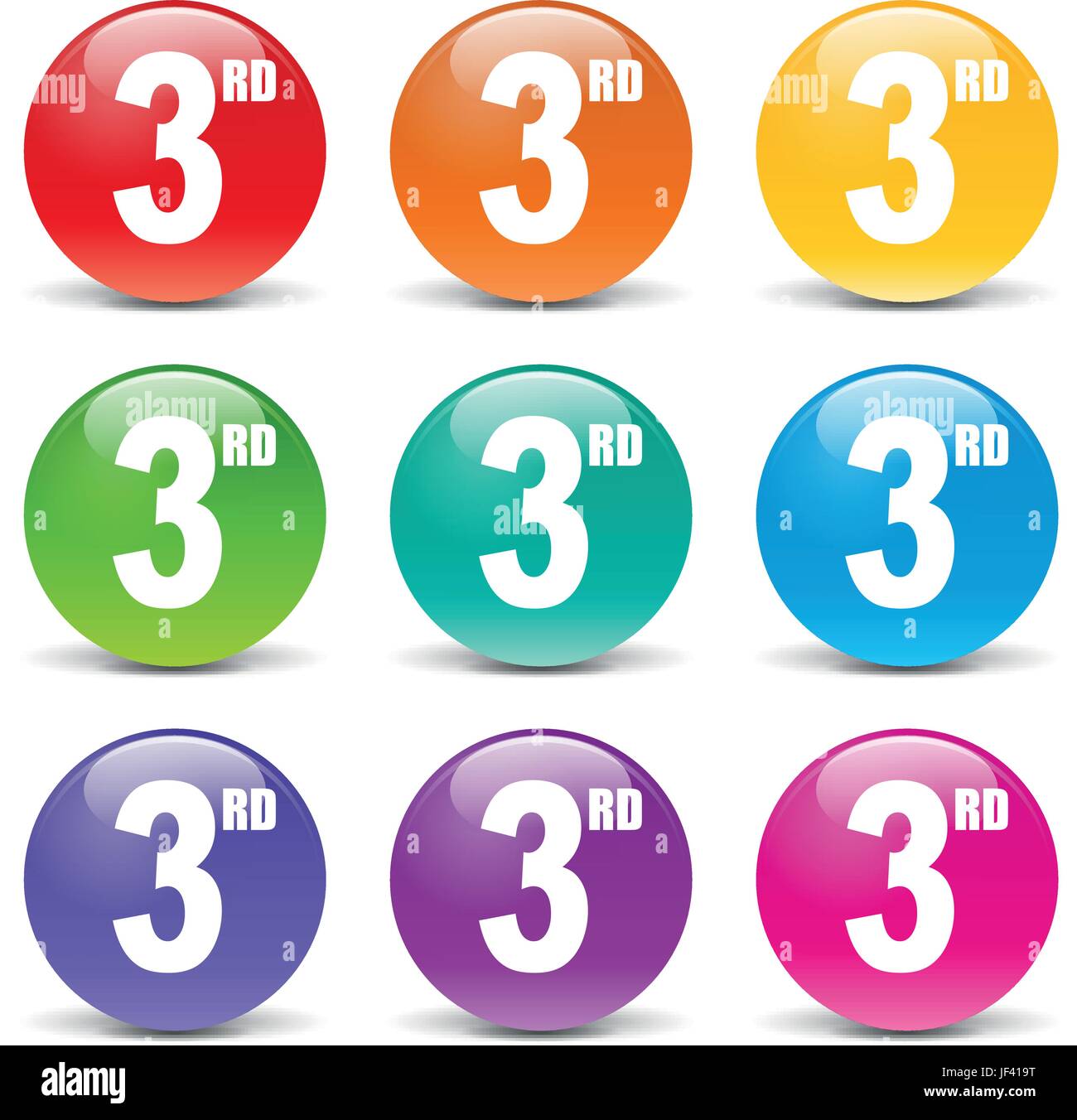 Number 3 buttons Stock Vector Images - Alamy