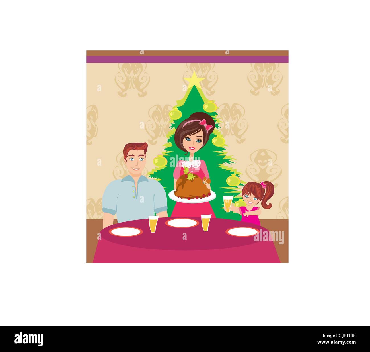 Woman serving man food not like Cut Out Stock Images & Pictures - Alamy