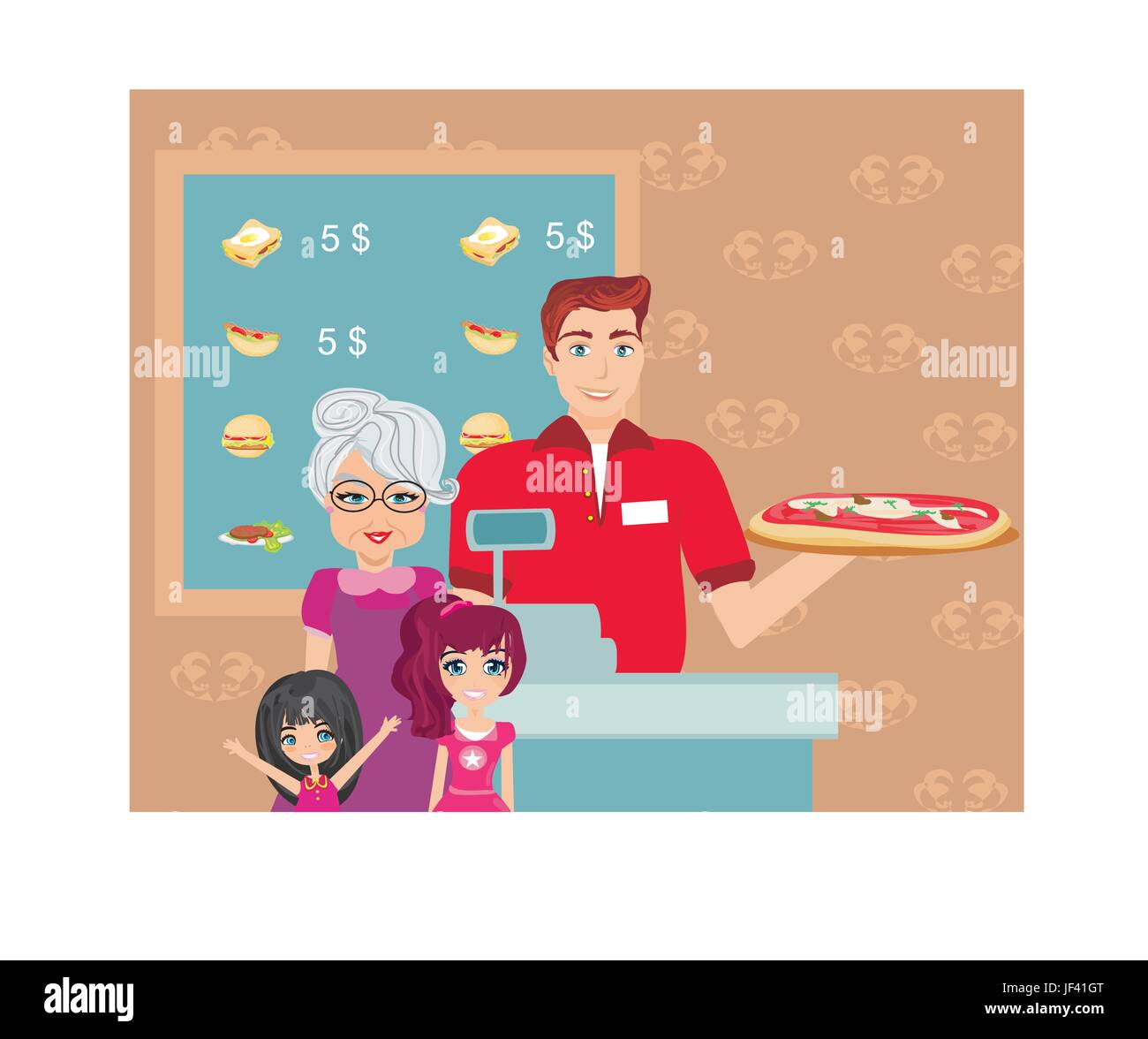 Family children dinner Cut Out Stock Images & Pictures - Alamy