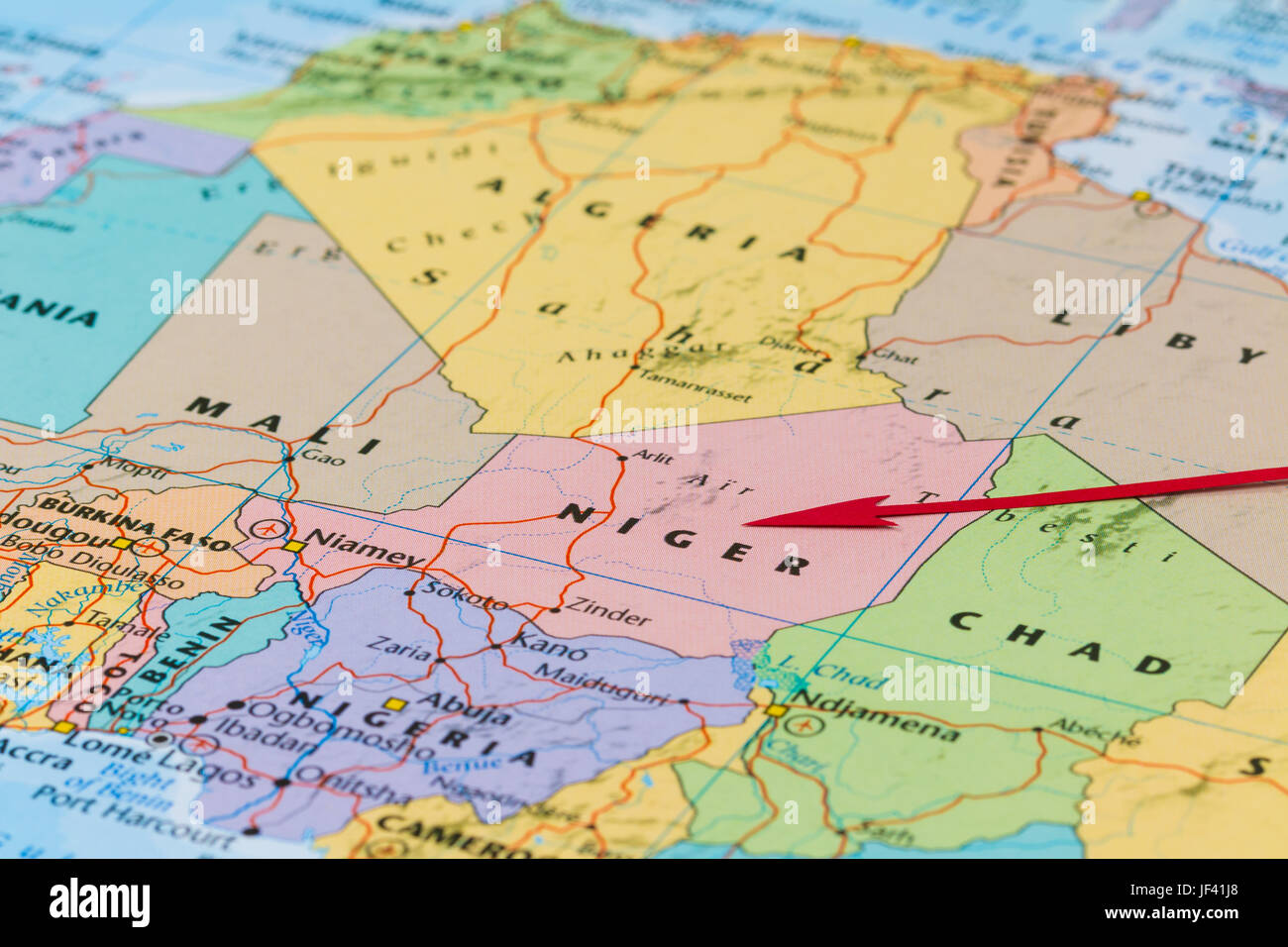 Niger country map hi-res stock photography and images - Alamy
