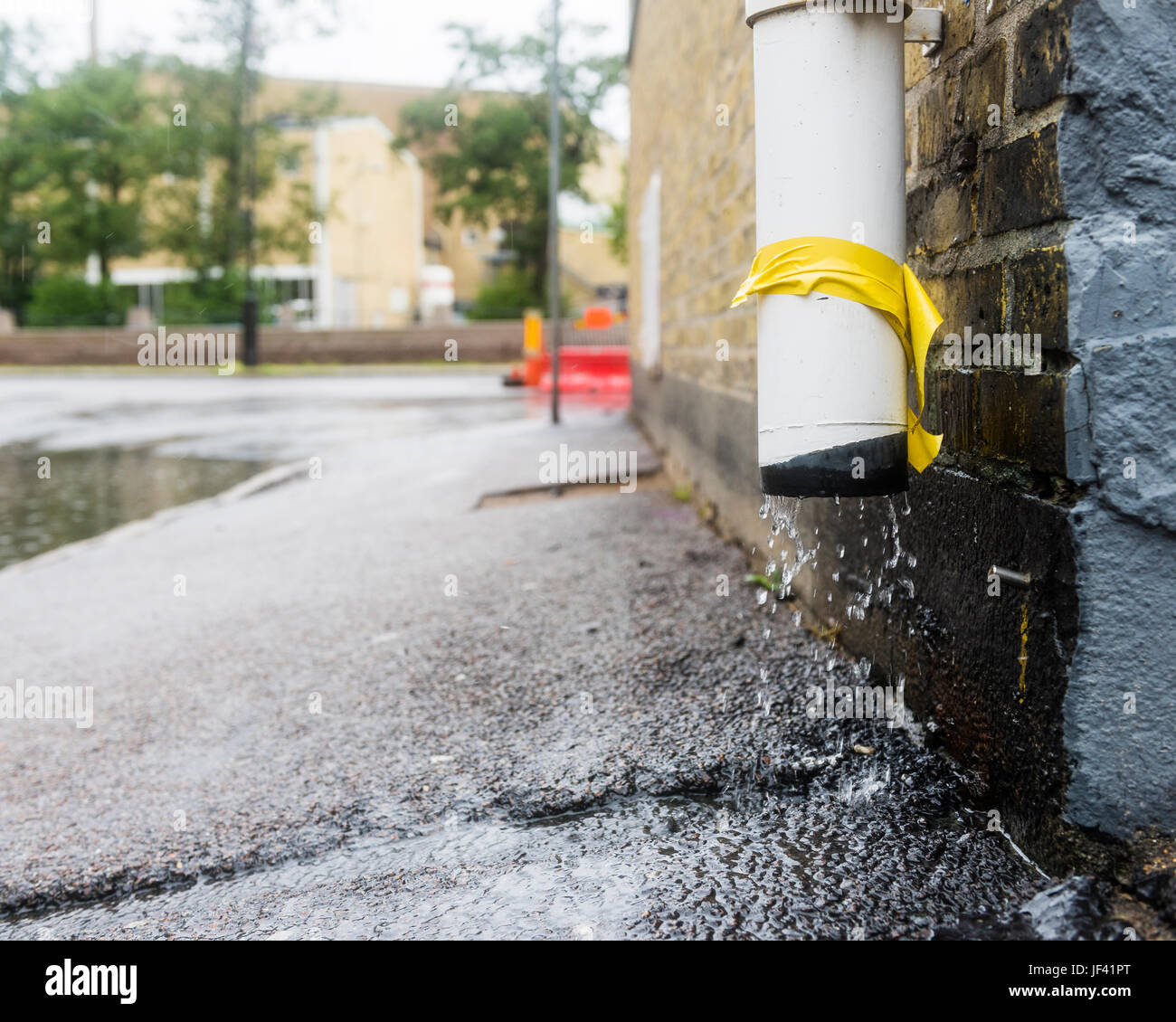 Close up drainpipe rain autumn hi-res stock photography and images - Alamy
