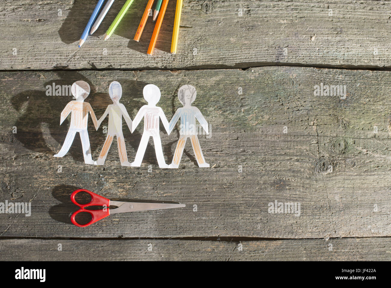 Paper made people figures Stock Photo - Alamy