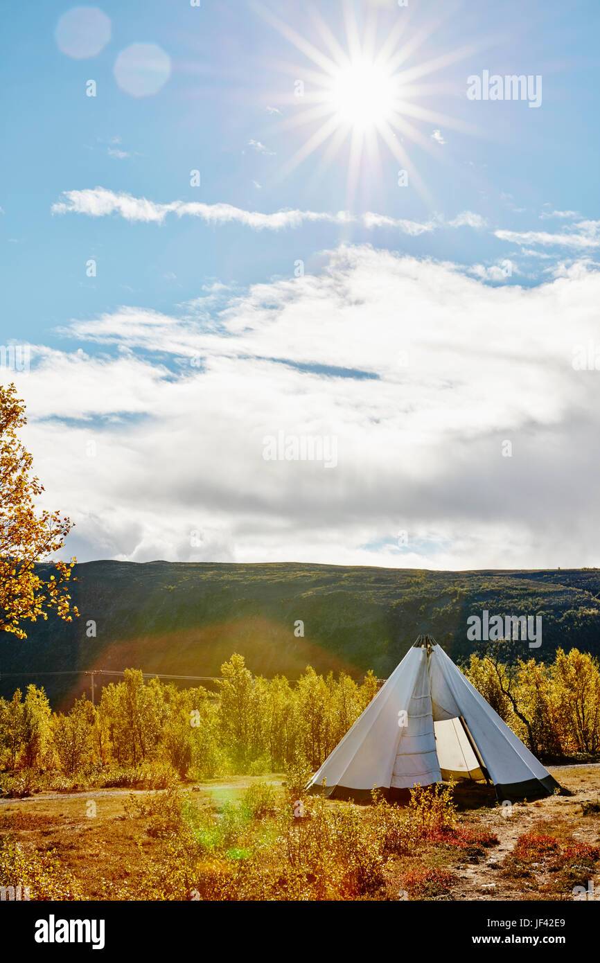 Tent in scenic landscape Stock Photo - Alamy