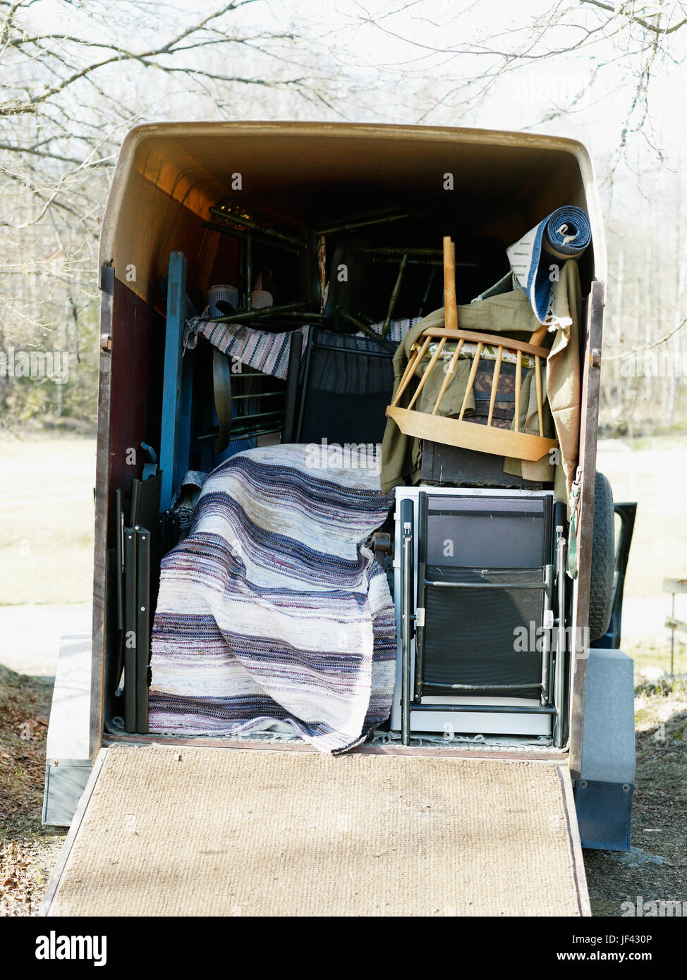 Furniture in van Stock Photo - Alamy
