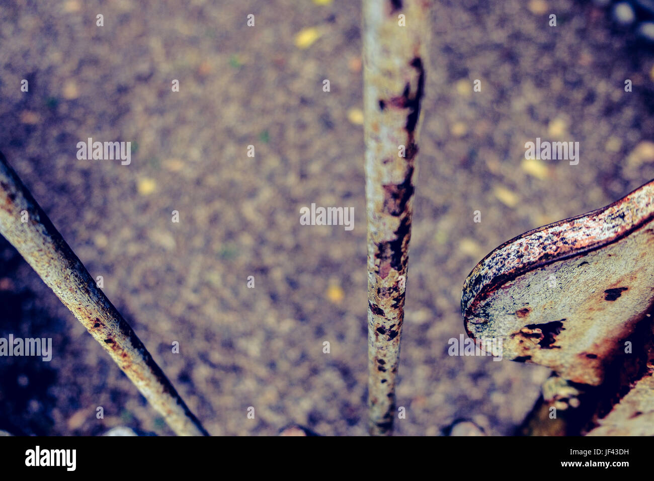 Closed old rusty iron gate Stock Photo - Alamy