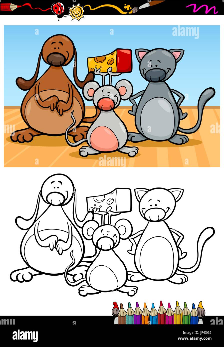 pet, dog, illustration, mouse, cartoon, maddening, pert, coquettish ...