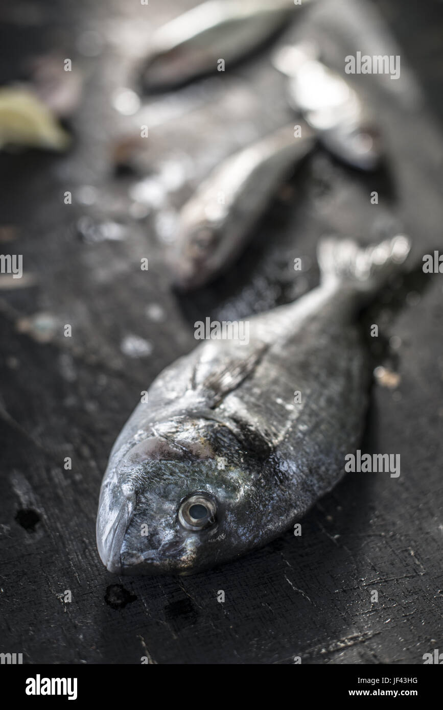 Raw Sea bream fish Stock Photo - Alamy