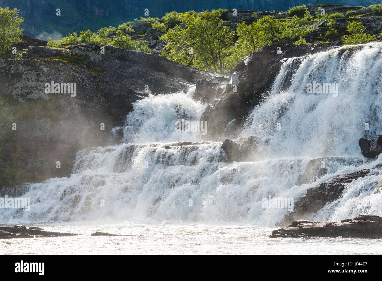 View of waterfall Stock Photo - Alamy