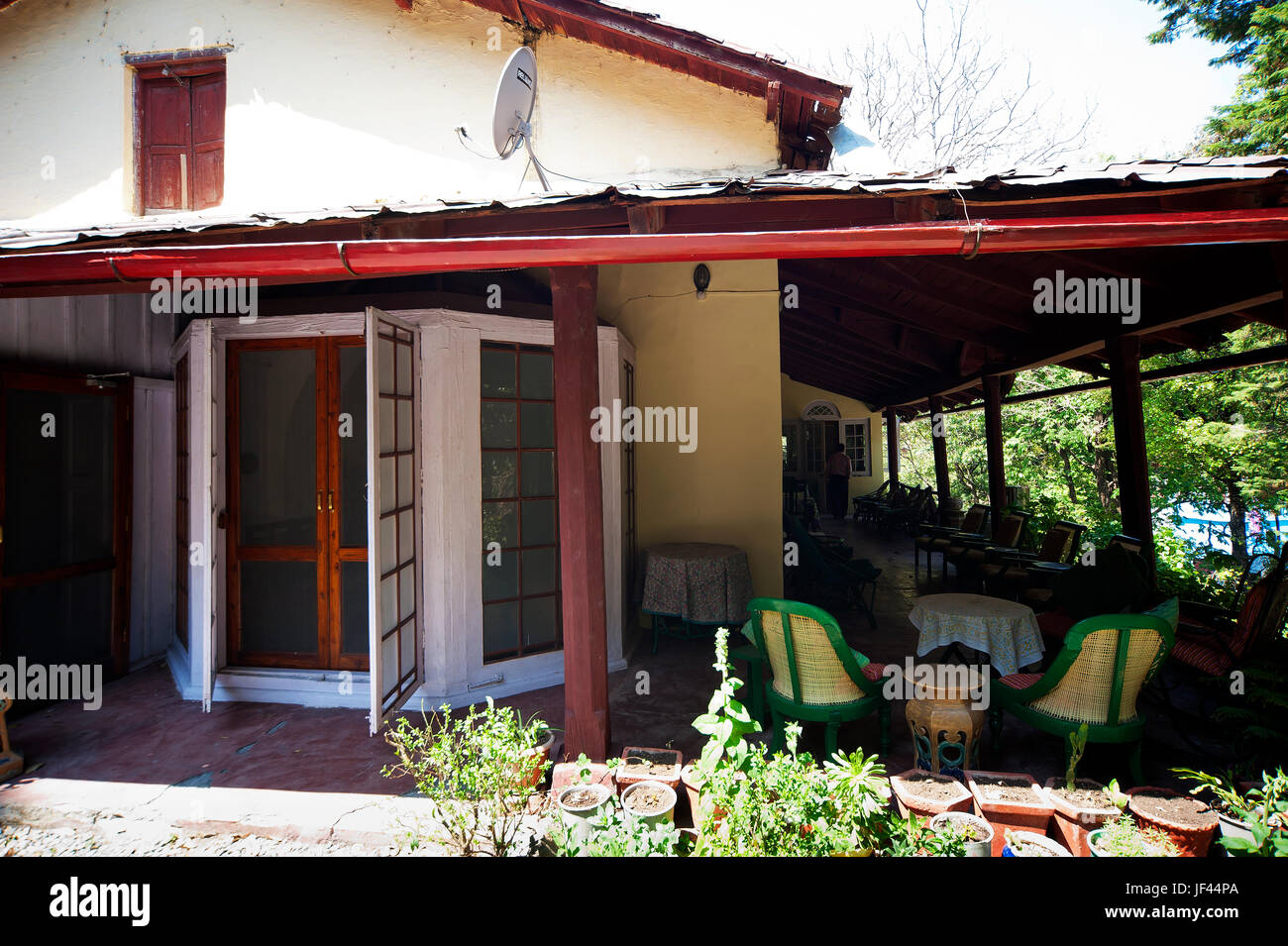 Gurney House big verandah, Jim Corbett summer house on the hills at ...