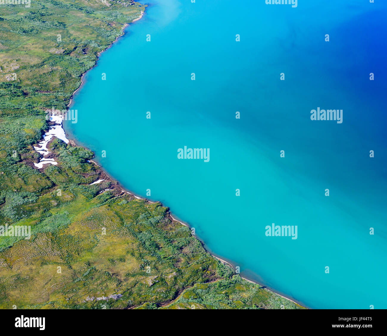 Aerial view of lake shore Stock Photo - Alamy