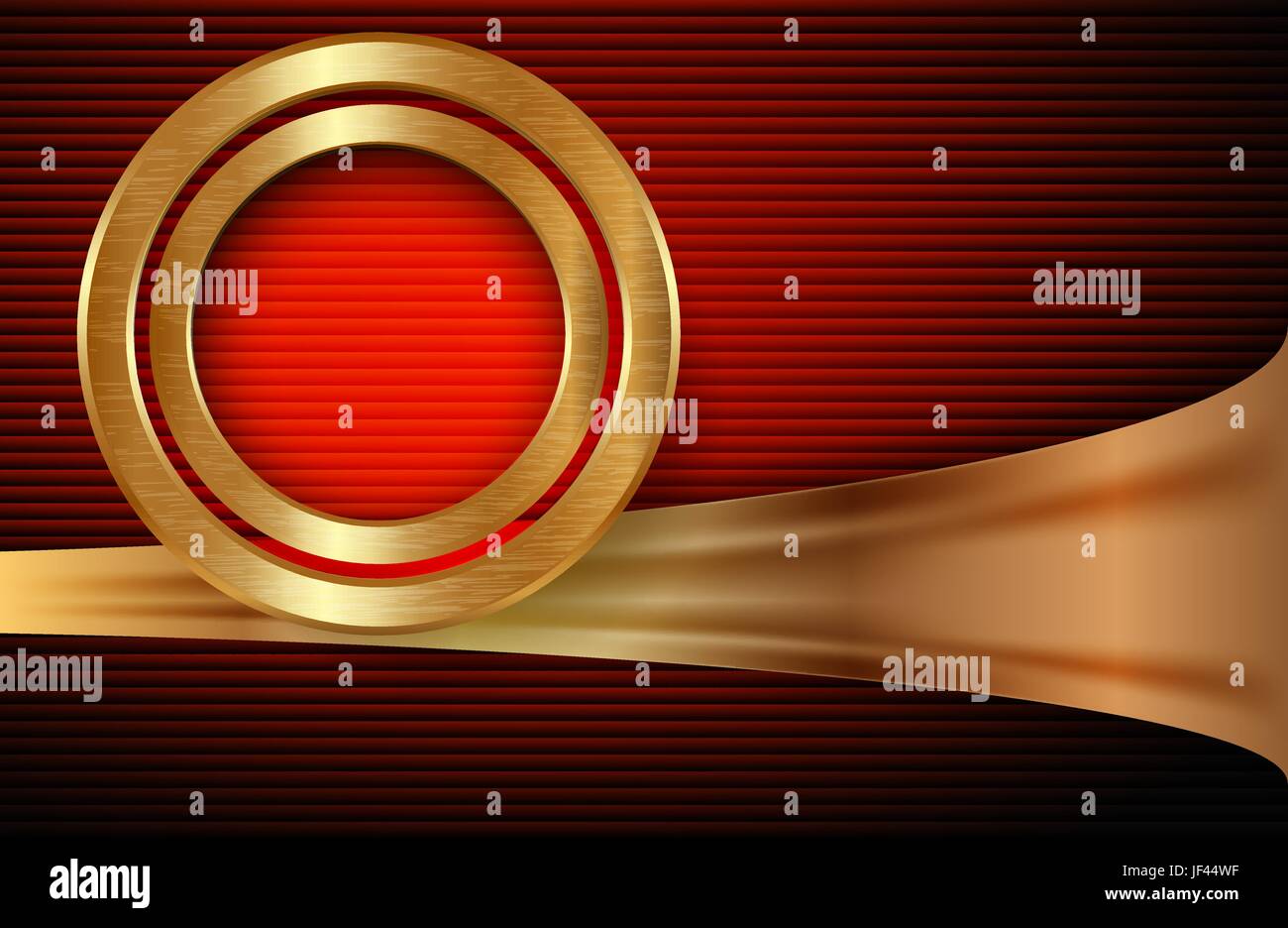 ring, lines, circle, curves, metallic, backdrop, background, gold, red ...
