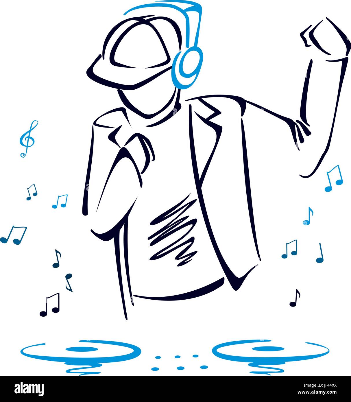 Blue vinyl jacket Stock Vector Images - Alamy