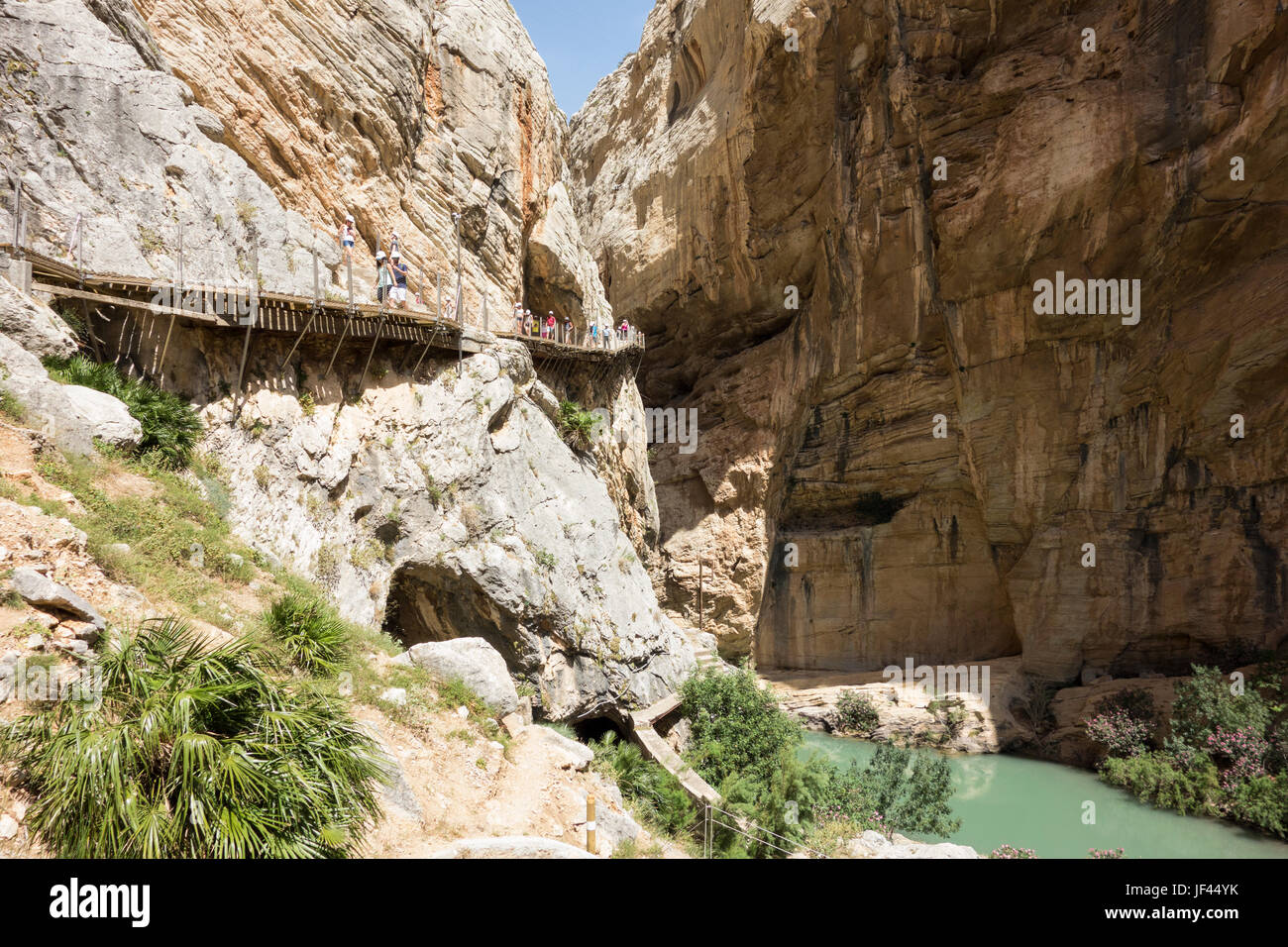 The Spanish Caminito del Rey tourist attraction, Malaga Province with ...