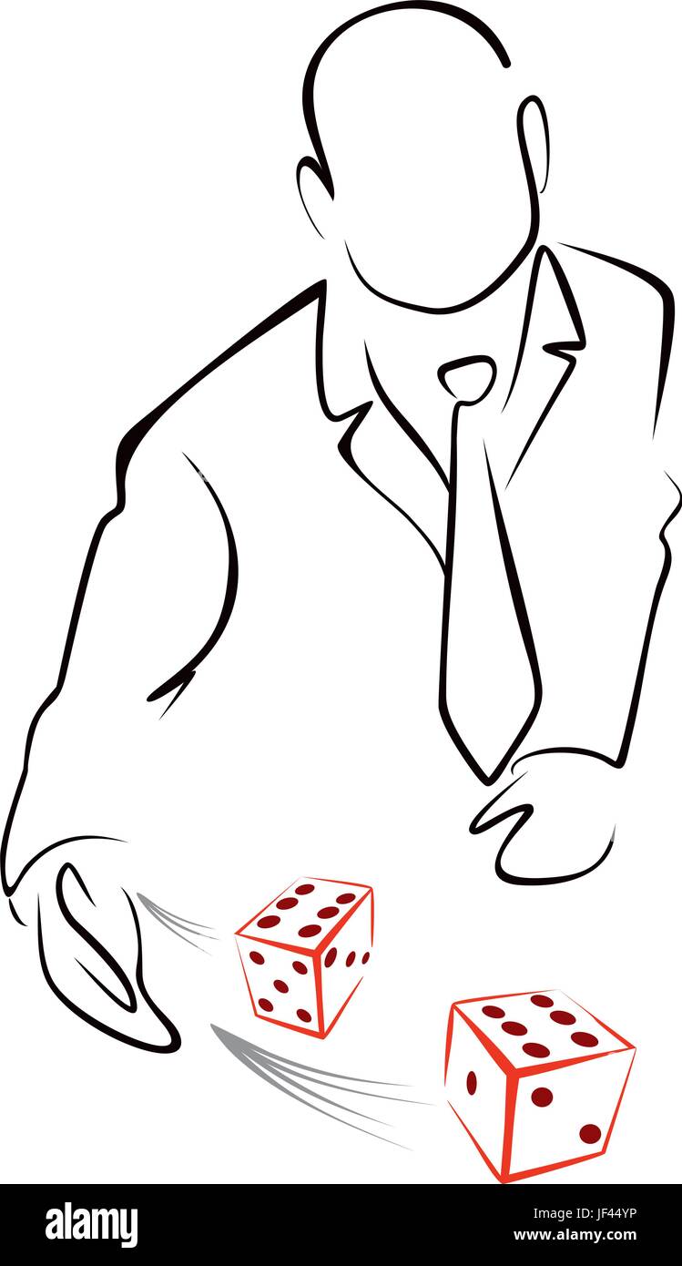 Hand throwing dice rolling dice Stock Vector Images - Alamy