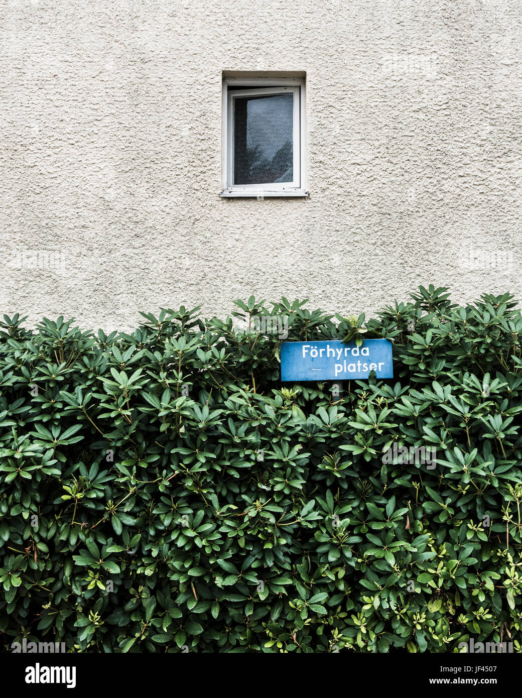 Street name sign on hedge Stock Photo - Alamy