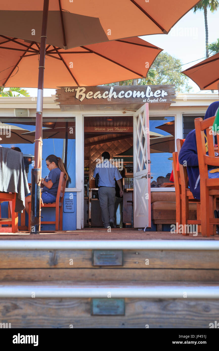Entrance to the Beachcomber Restaurant at Crystal Cove State Park California USA Stock Photo - Alamy