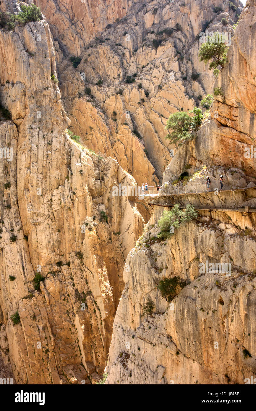 The Spanish Caminito del Rey tourist attraction, Malaga Province with ...