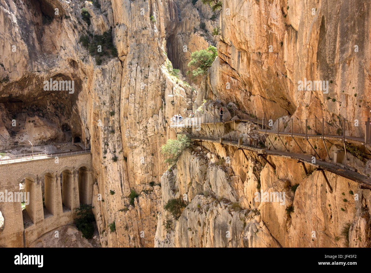 The Spanish Caminito del Rey tourist attraction, Malaga Province with ...