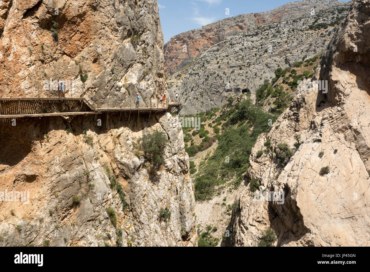 The Spanish Caminito del Rey tourist attraction, Malaga Province with ...