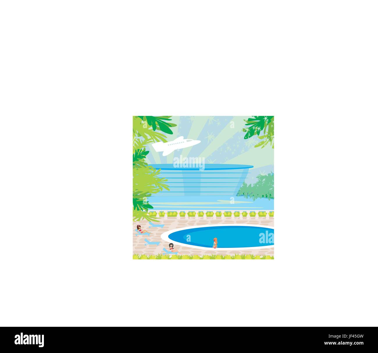 Airport hotel swimming pool hi-res stock photography and images - Alamy