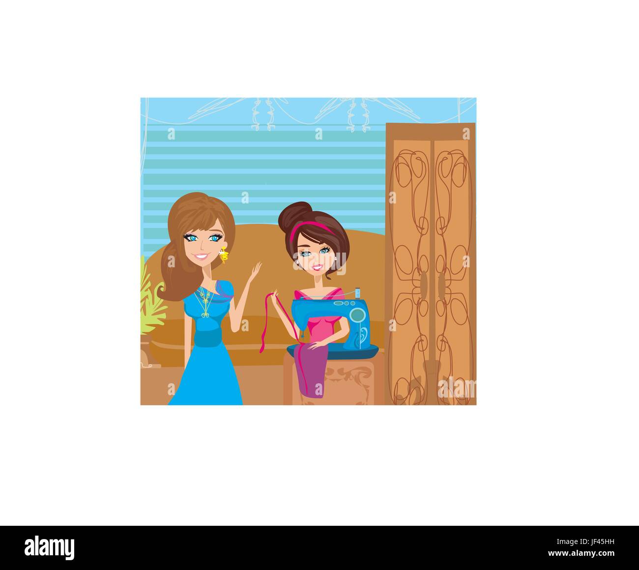 Photo sewing machine Stock Vector Images - Alamy