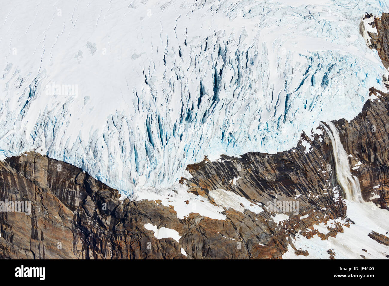 Aerial view of glacier Stock Photo - Alamy