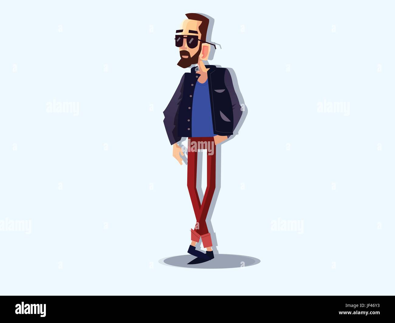 Cool young man beard Stock Vector Images - Alamy