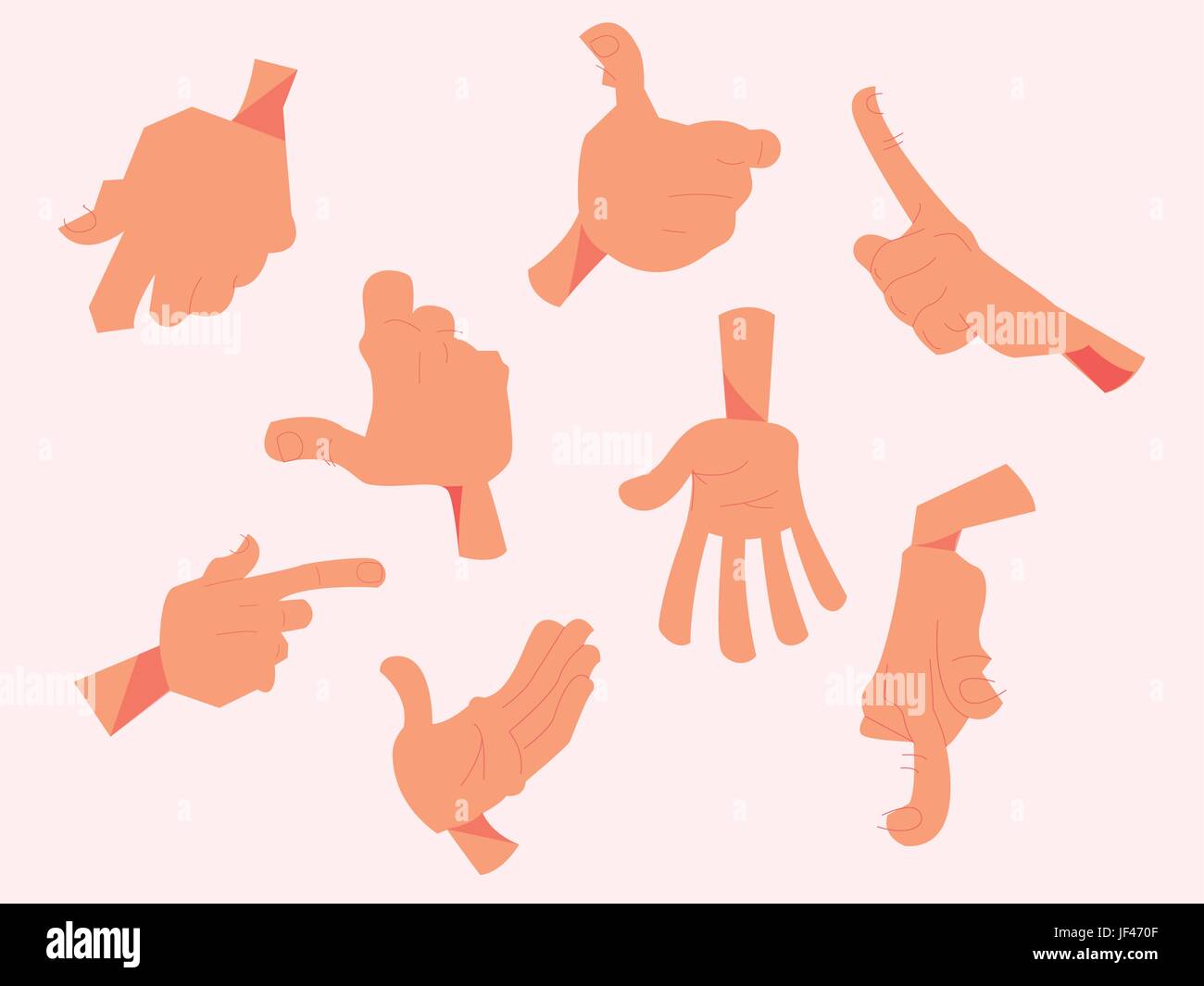 cartoon hands in different gesture Stock Vector Image & Art - Alamy
