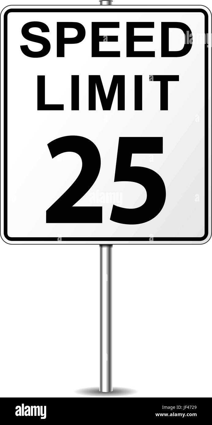 25 mph speed limit sign Stock Vector Images - Alamy