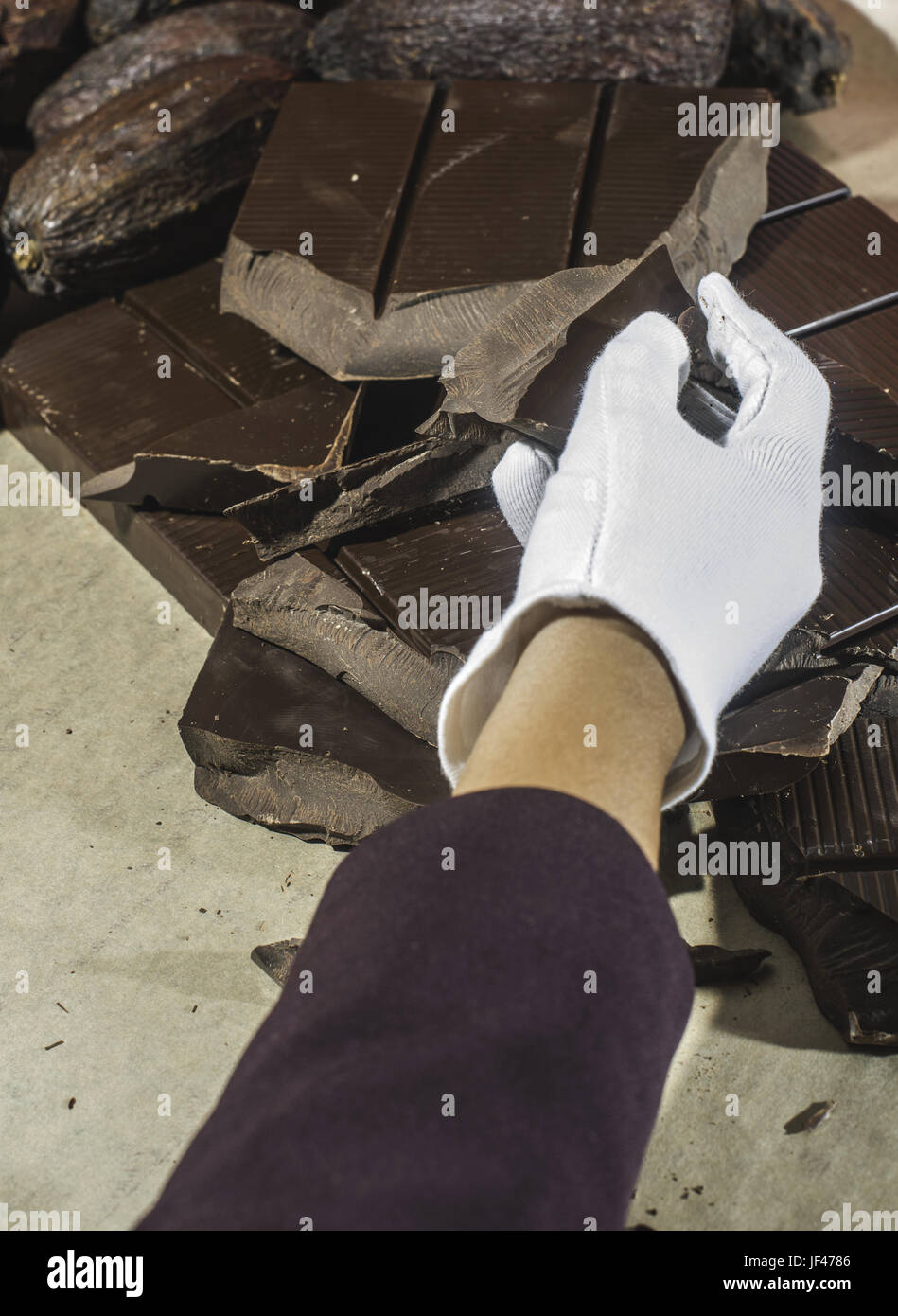 Chocolate bar crushed Stock Photo - Alamy