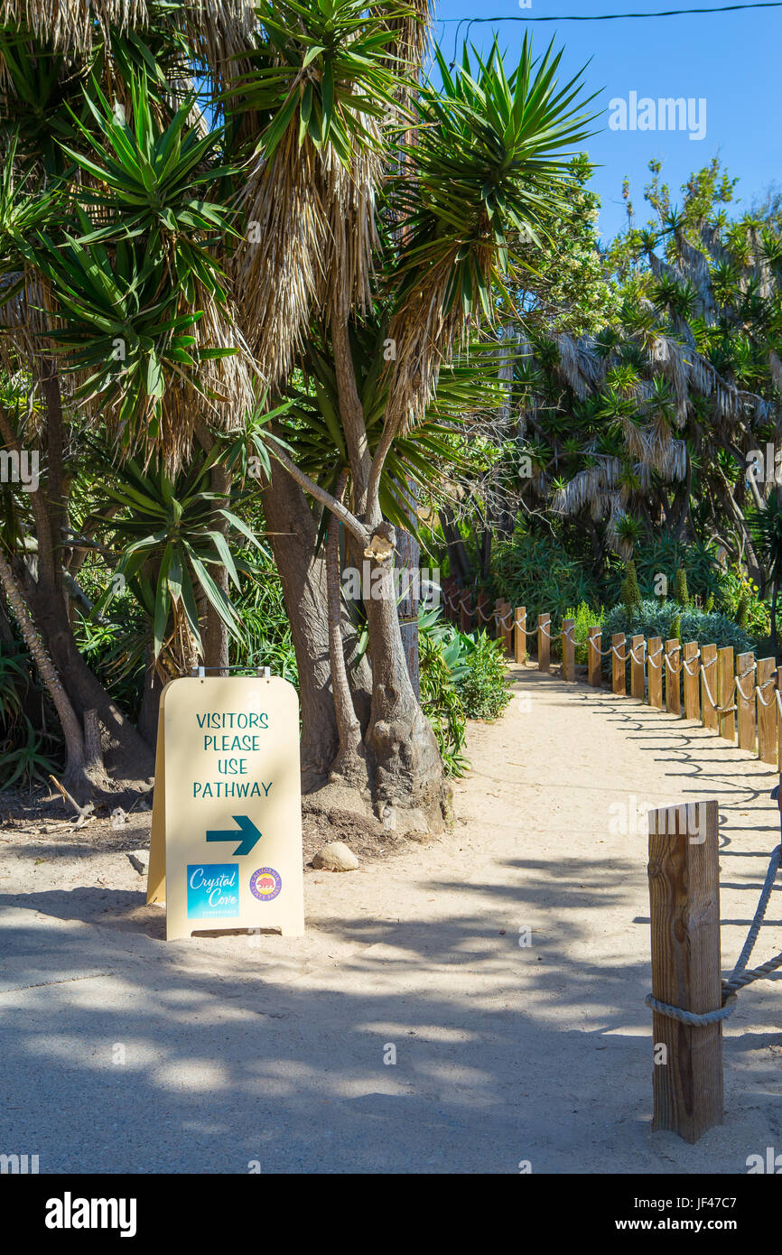 The road leading to the Crystal Cove Historic District part of Crystal ...