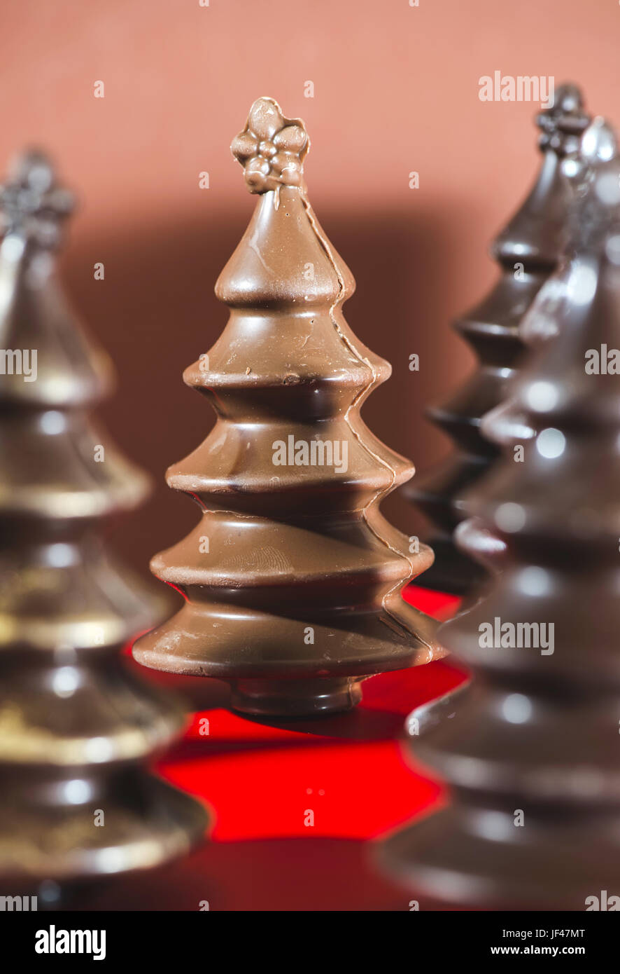 Chocolate Christmas Trees Stock Photo - Alamy