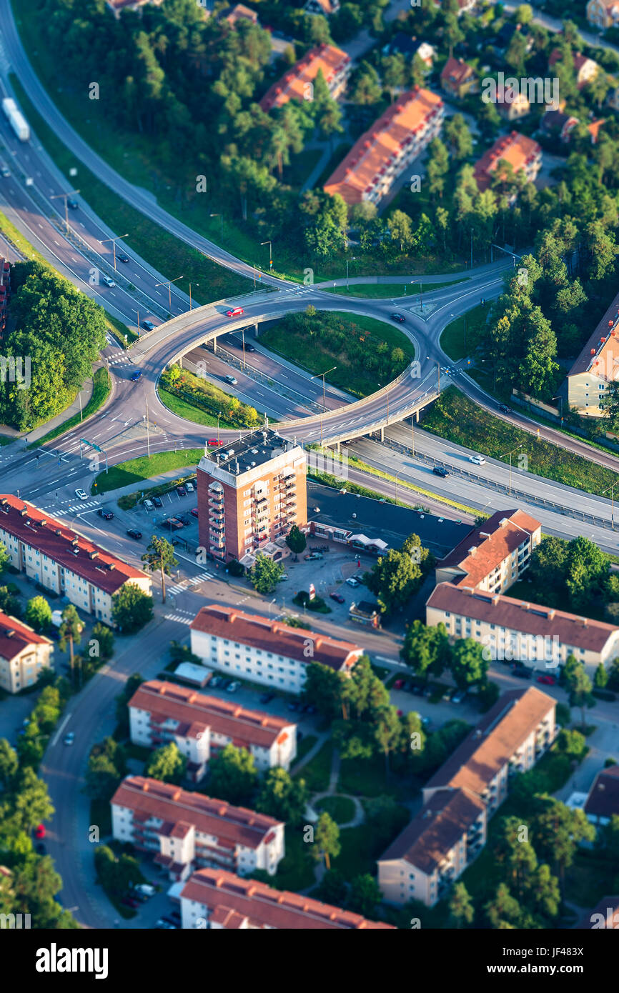 Roundabout aerial sweden hi-res stock photography and images - Alamy