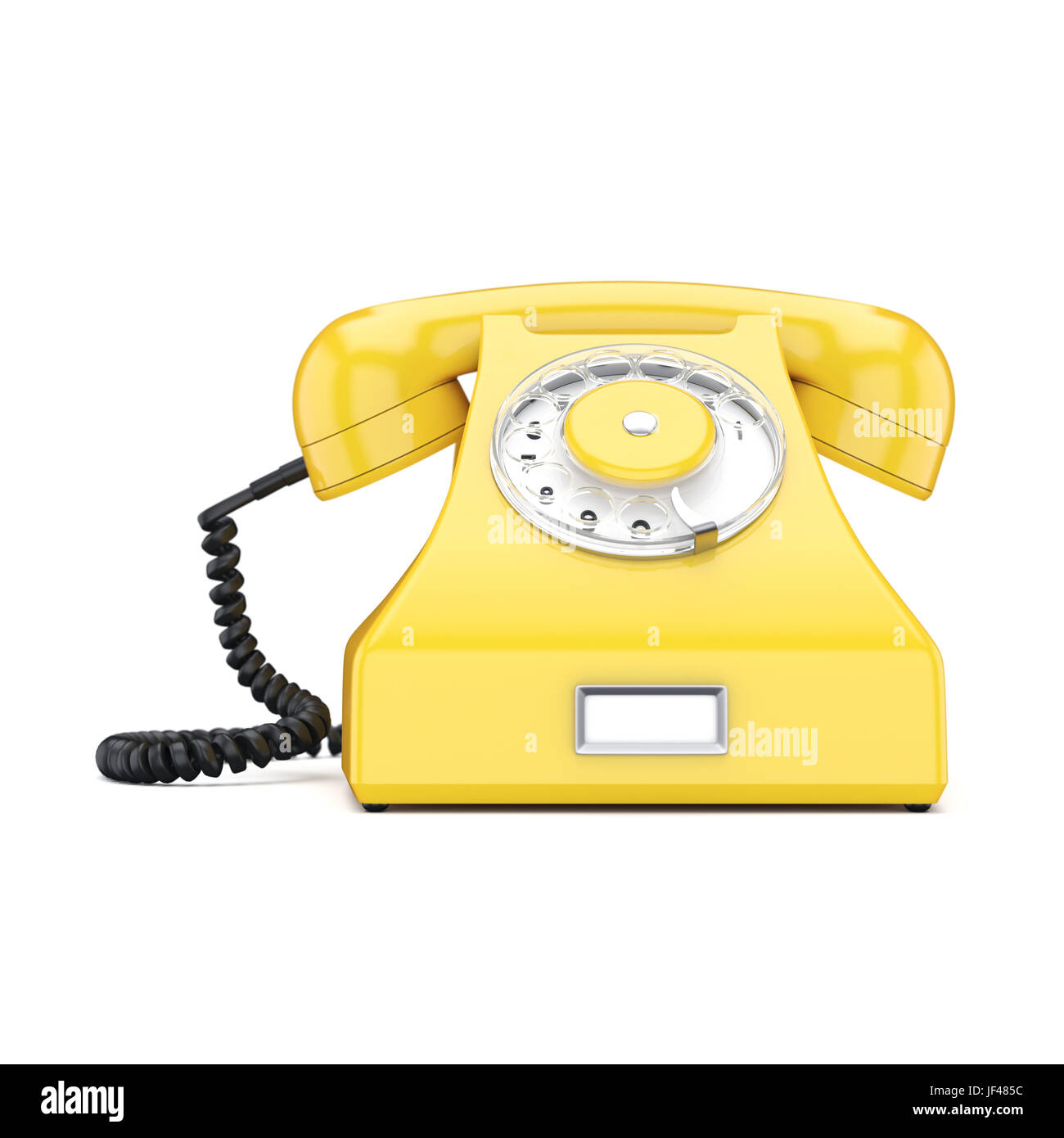 3D rendering old yellow phone Stock Photo - Alamy