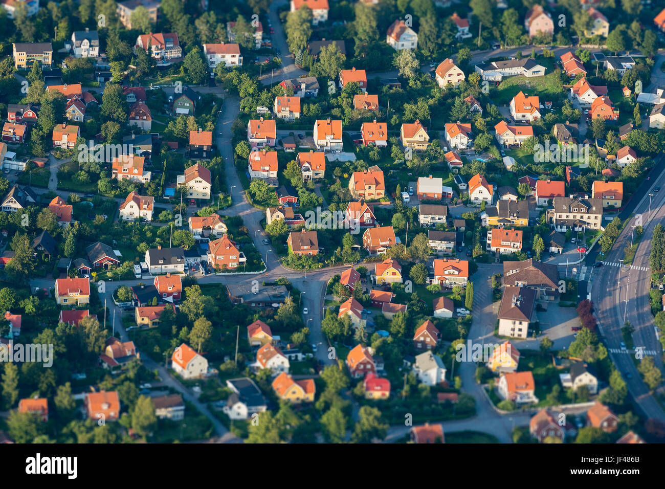 Aerial view of houses Stock Photo - Alamy