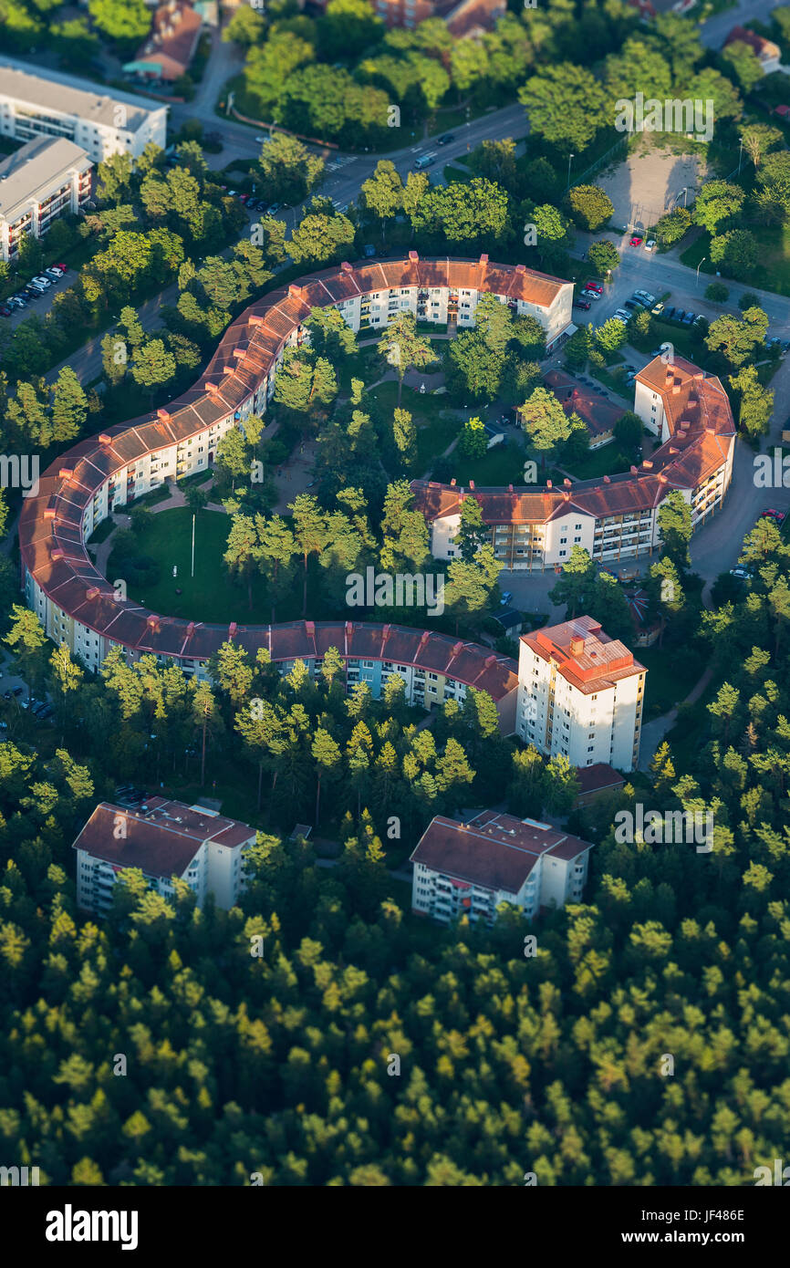 Houses surrounded by trees Stock Photo - Alamy
