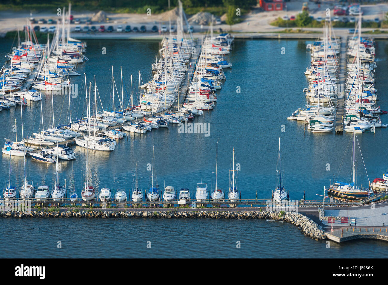 Aerial view of marina Stock Photo - Alamy