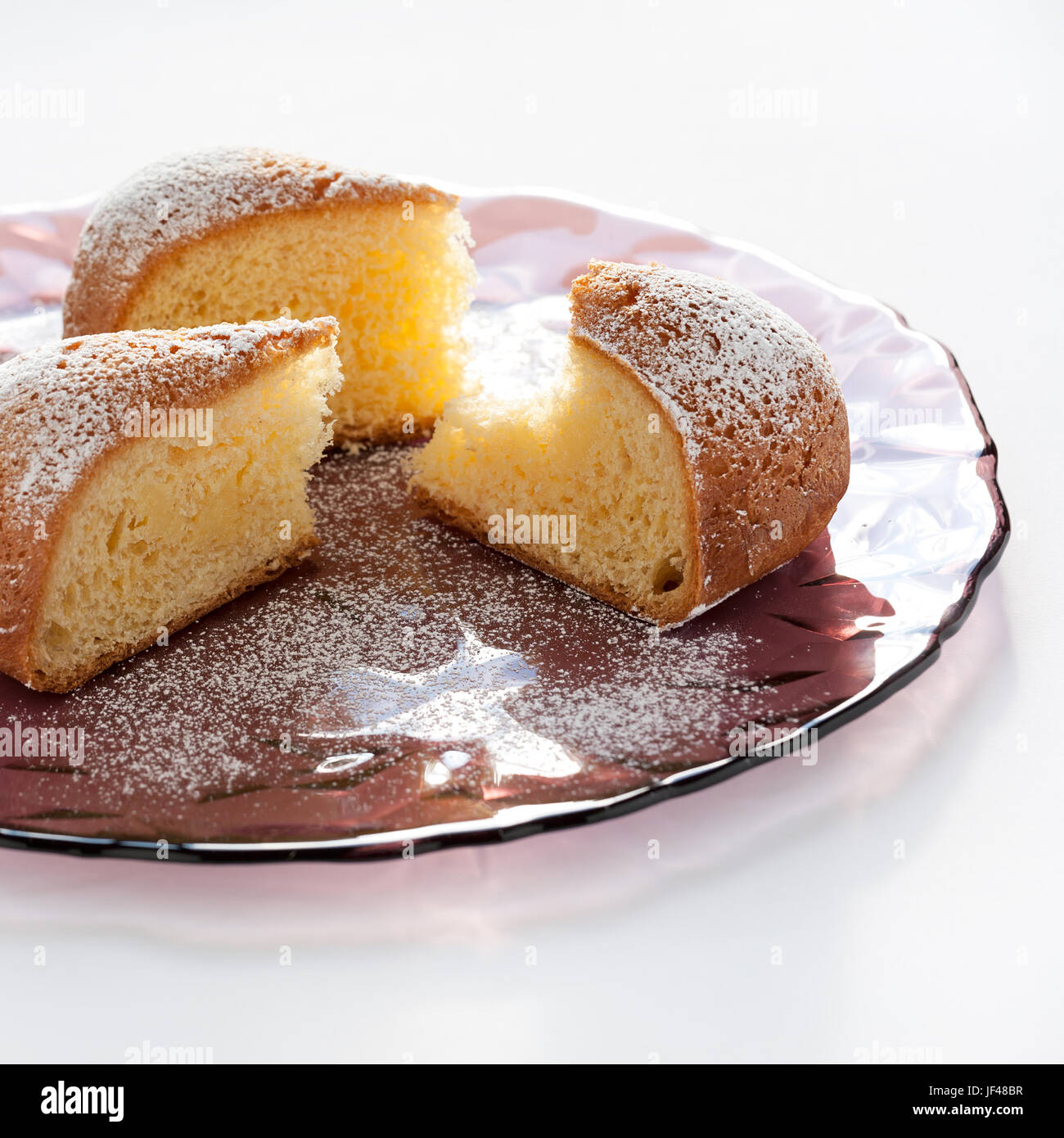 Three slices of custard pie Stock Photo - Alamy