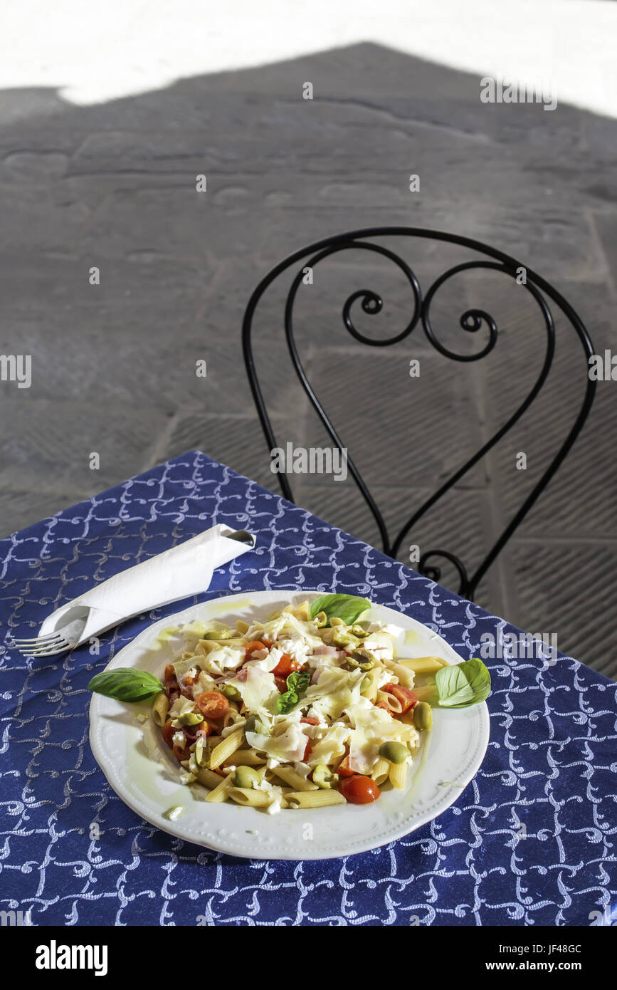 Plate with italian pasta Stock Photo - Alamy