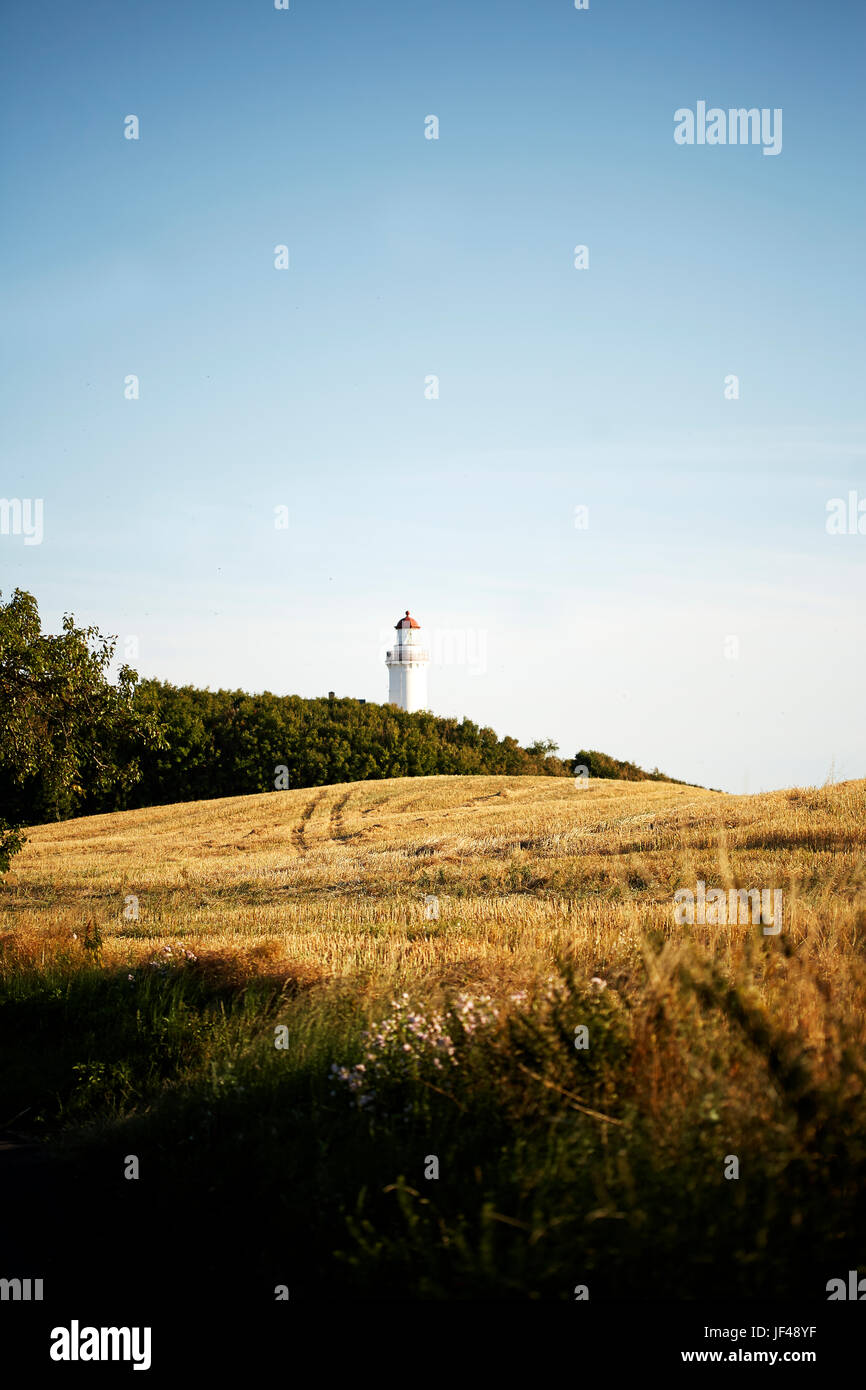 Landscape with lighthouse Stock Photo - Alamy