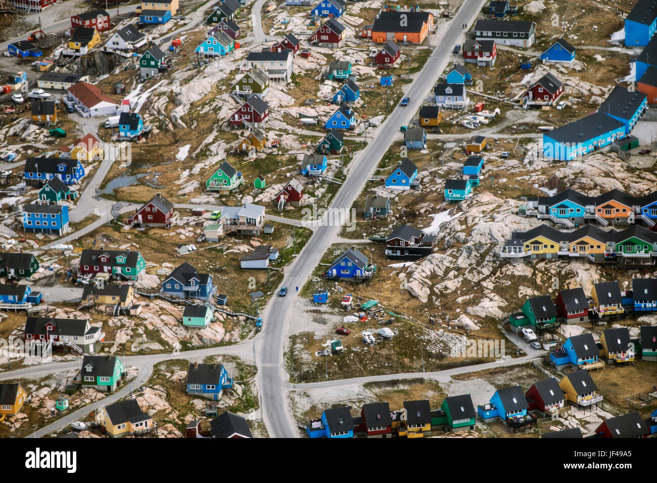 Greenland village aerial hi-res stock photography and images - Alamy